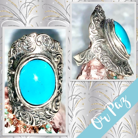 Or Paz | Jewelry | Or Paz Turquoise Sterling Silver Scroll Ring ...